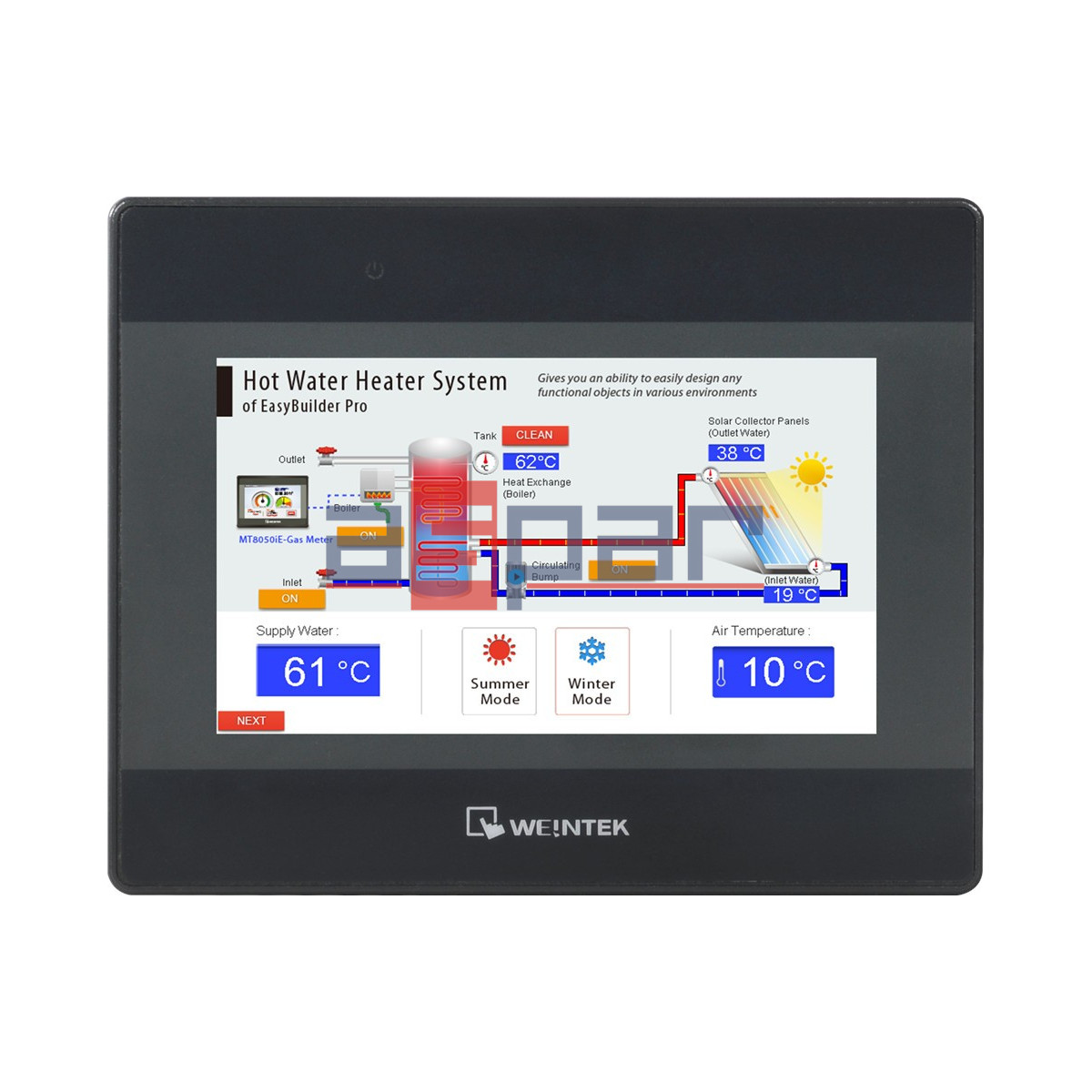 MT8052iP, HMI, MT8052, Human Machine Interface, Weintek, panel operatorski