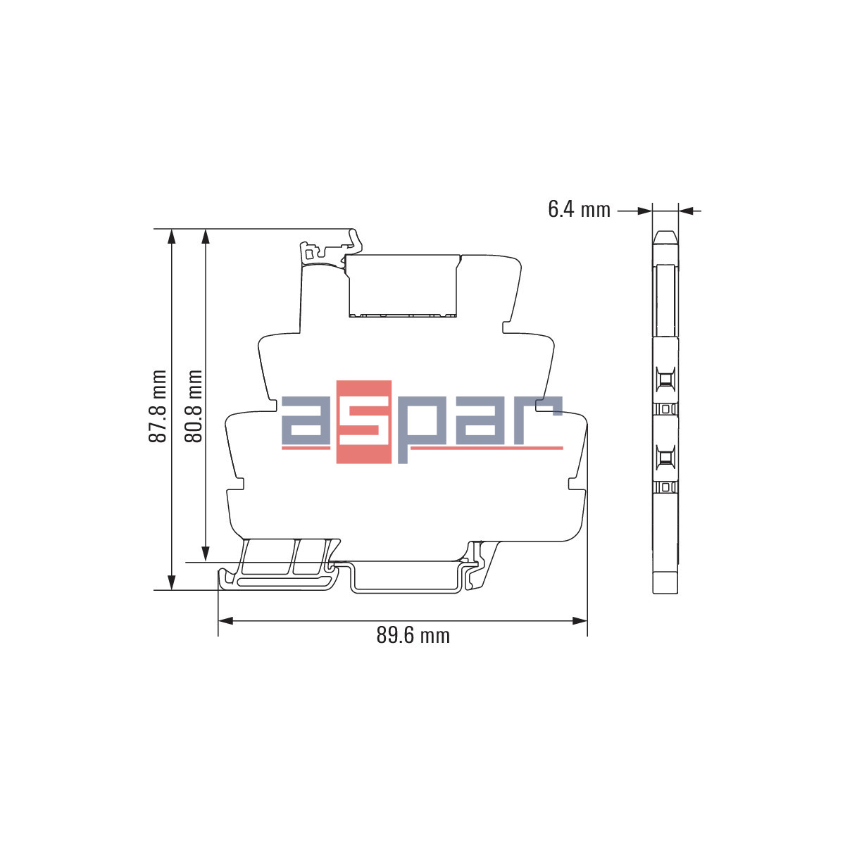 Weidmüller relay TRS 230VUC 1CO - 1122820000, 1CO, 6A, 230VAC/DC