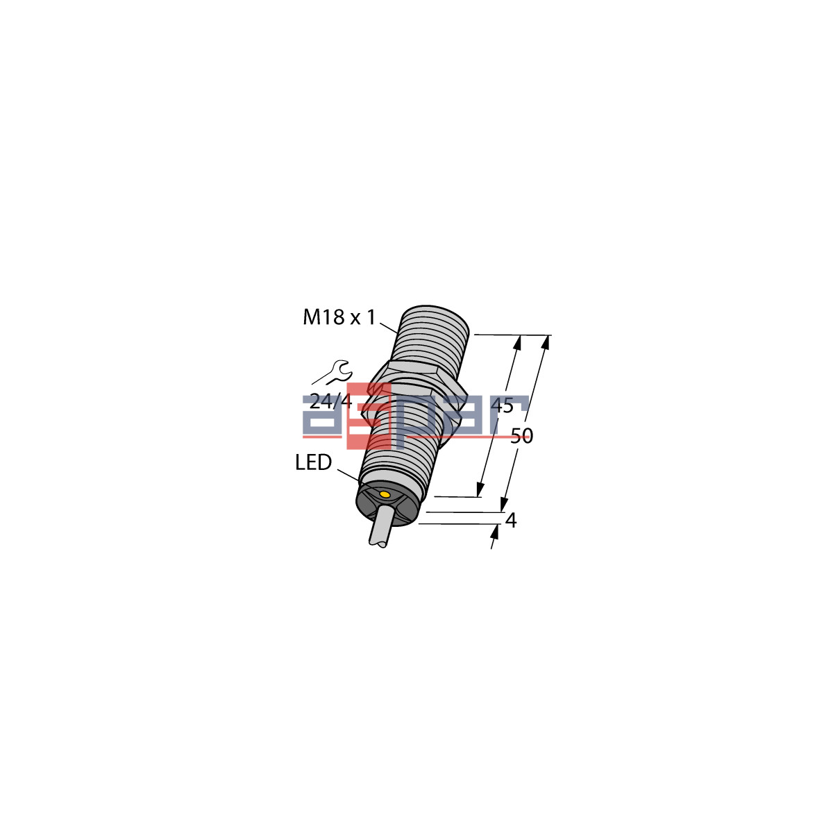 BI8-M18-AN6X 7M, 4615131, Turck, sensor, inductive, proximity, BI8-M18