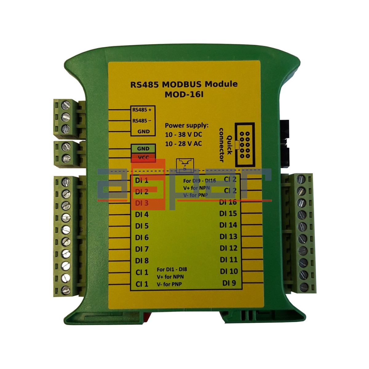 MOD-16I, IO Modbus module, 16 digital inputs, MOD16I, Modbus, RTU ...