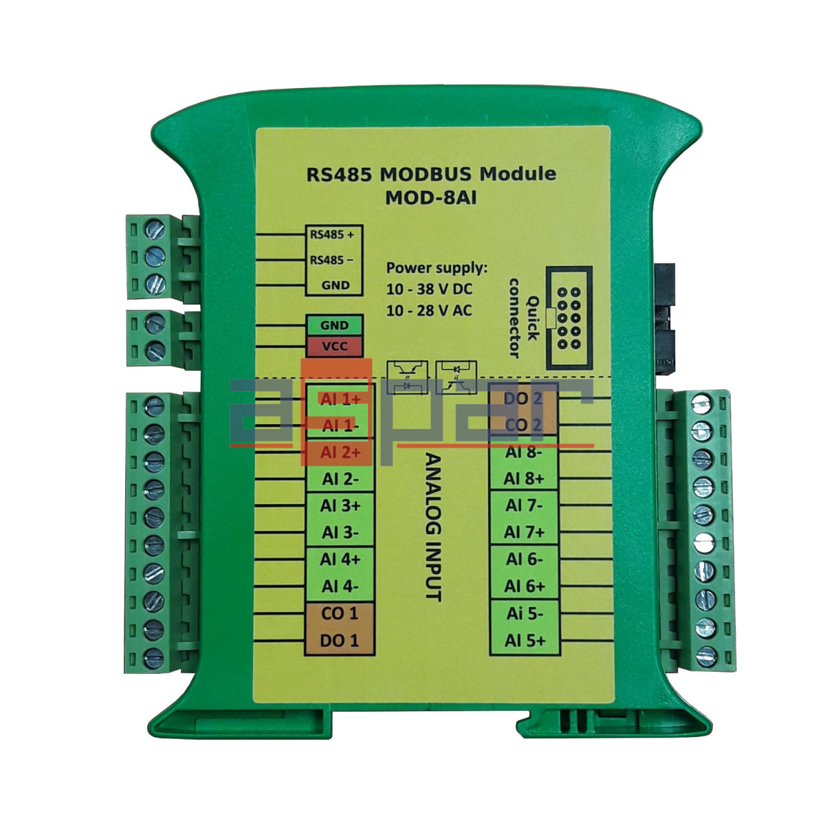 MOD-8AI, 8 analog inputs, MOD8AI, IO Modbus module, Modbus, RTU, ASCII ...