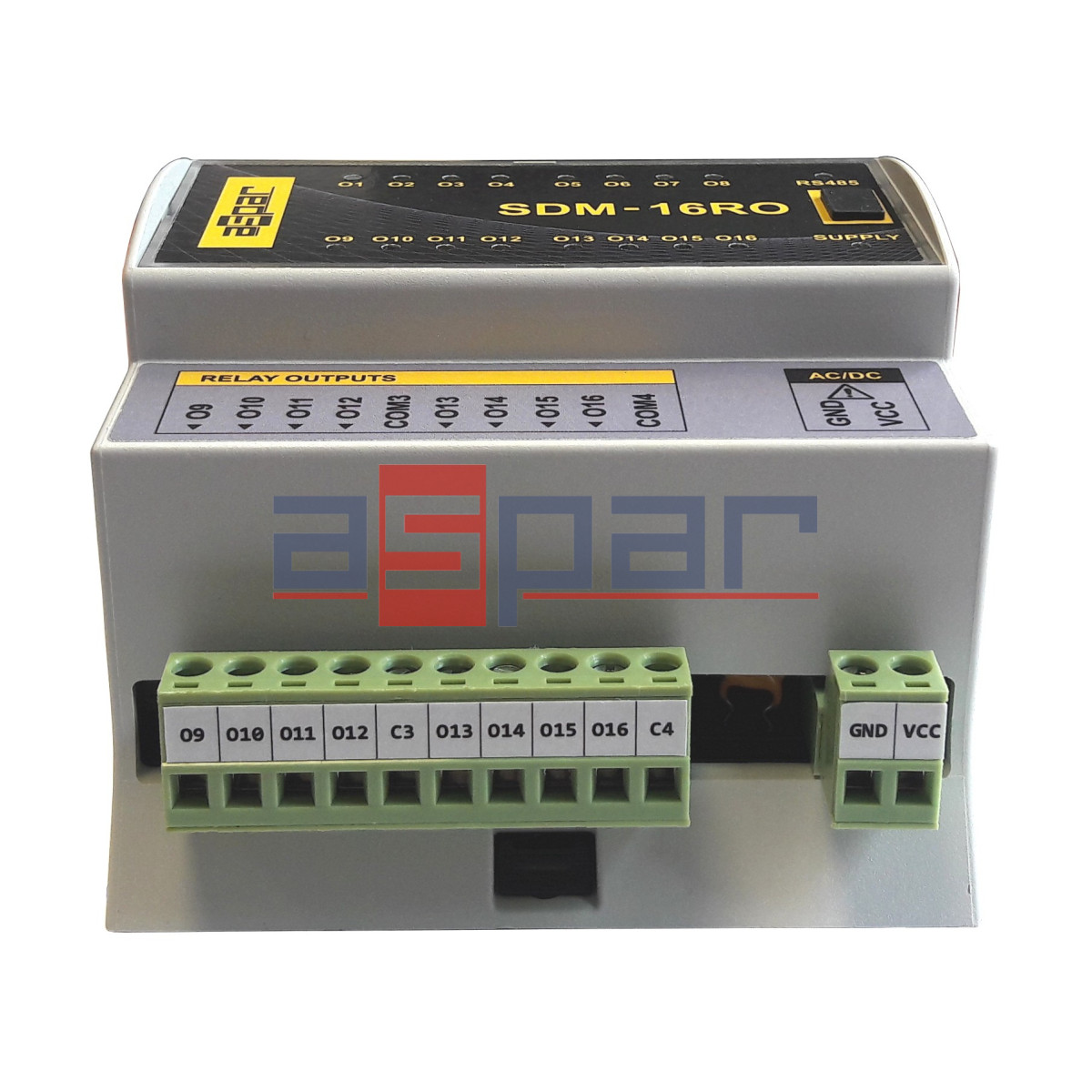 SDM-16RO, IO Modbus module, 16 relay outputs, SDM16RO, STANDARD, Modbus, RTU, ASCII, sfar, sfar ...