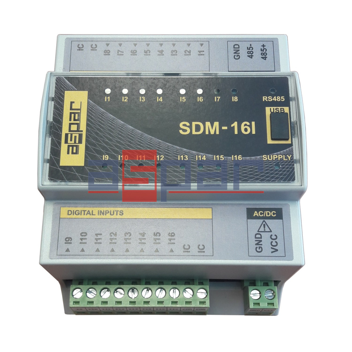 SDM-16I, IO Modbus module, 16 digital inputs, SDM16I, Modbus, RTU ...